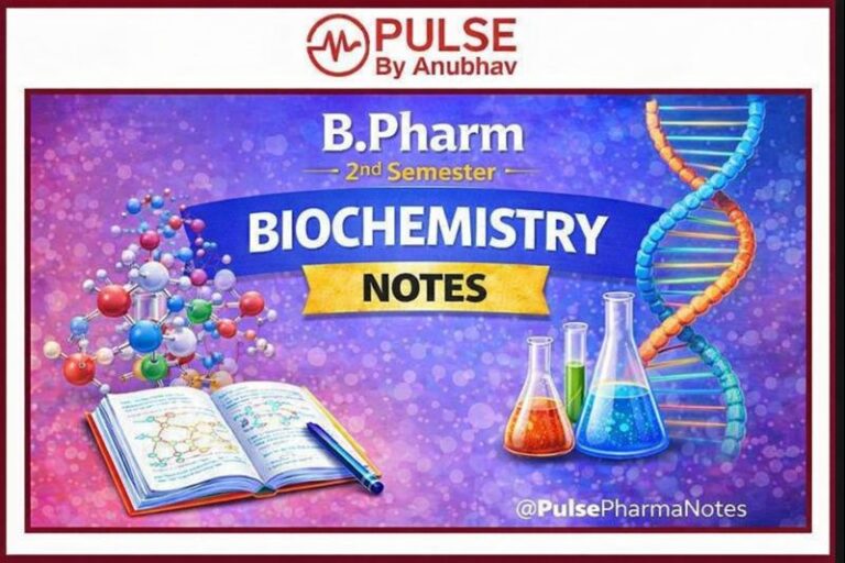 B.Pharm 2nd Semester Biochemistry Notes - Pulse By Anubhav