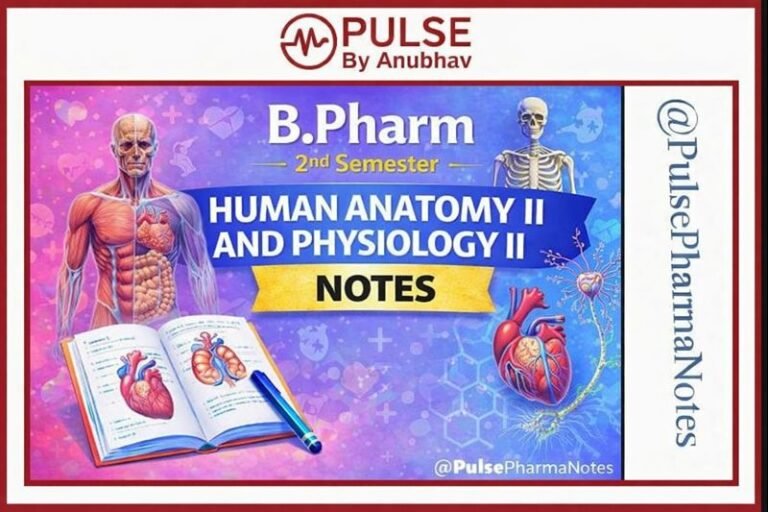 B.Pharm 2nd Semester Human Anatomy and Physiology II Notes - Pulse By ...