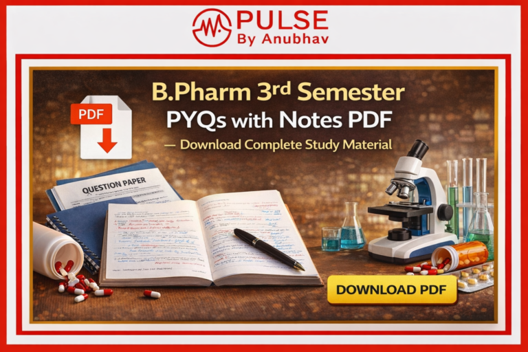 B.Pharm 3rd Semester PYQs with Notes PDF – Download Complete Study ...