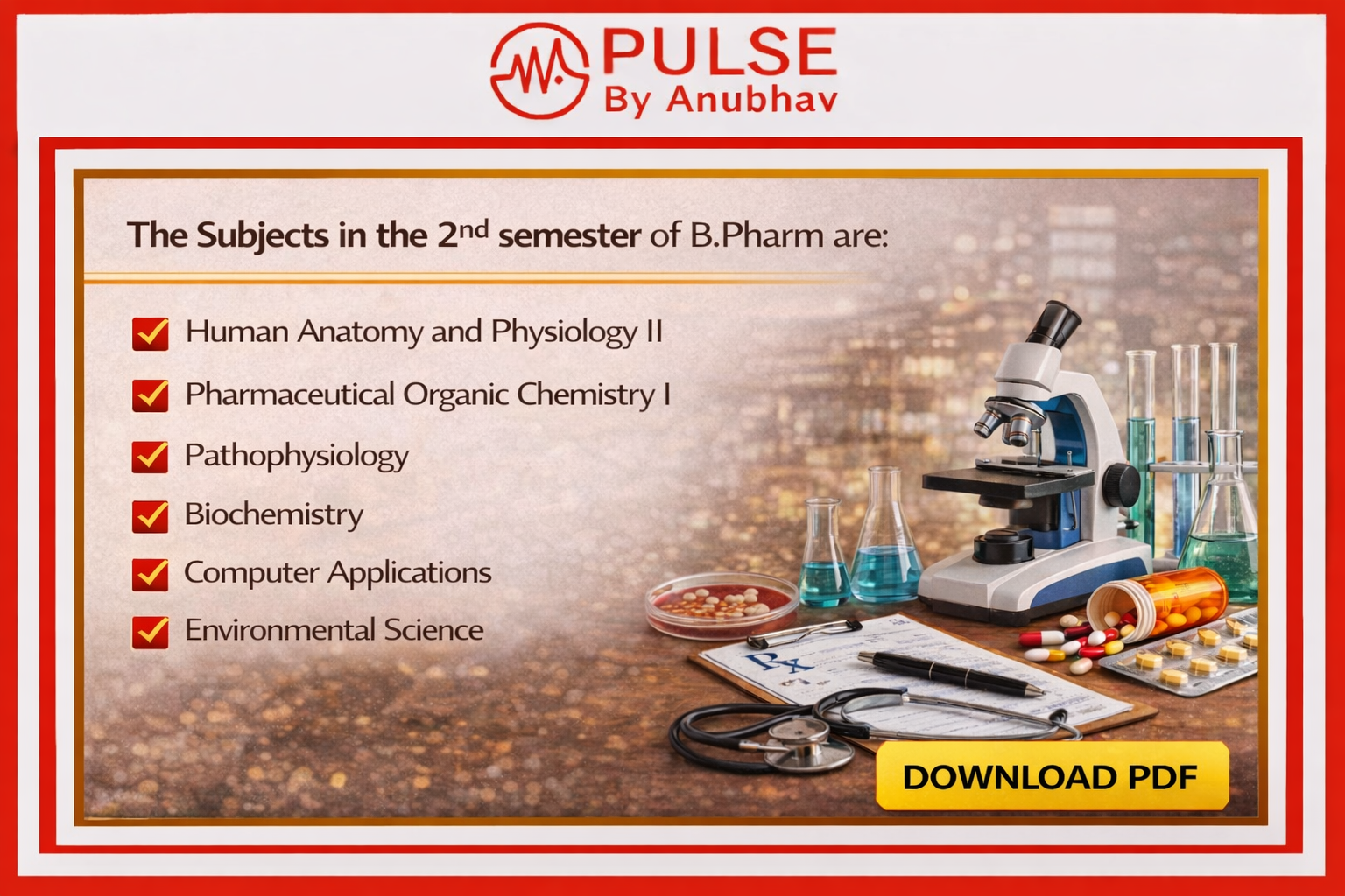 B.Pharm 2nd Semester PYQs with Notes PDF – Download Complete Study ...
