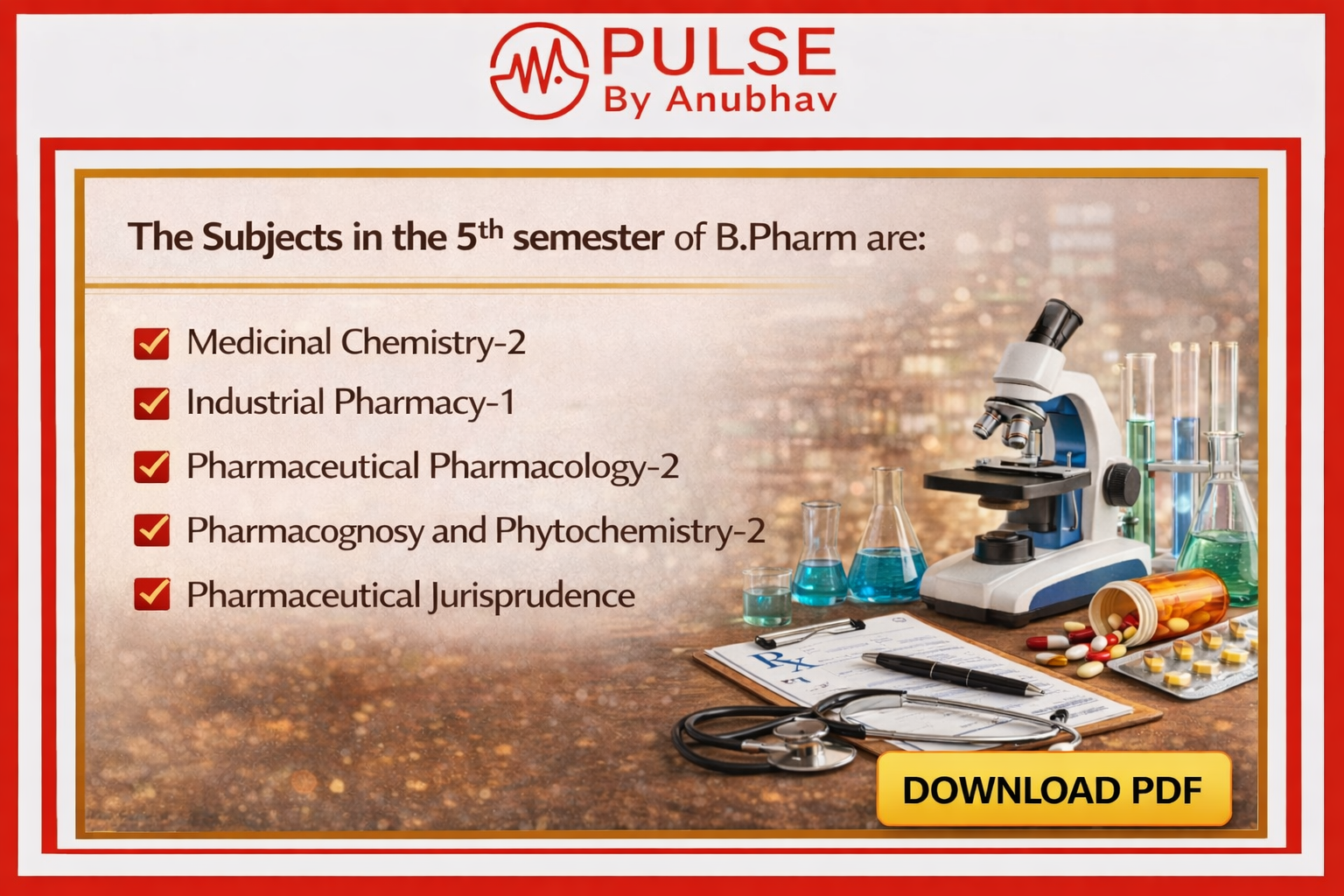 B.Pharm 5th Semester PYQs with Notes PDF – Download Complete Study ...
